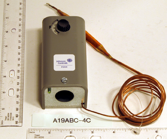 JOHNSON A19ABC-4C. SPDT REMOTE BULB TEMPERATURE CONTROL 50/130F; DIFF ...