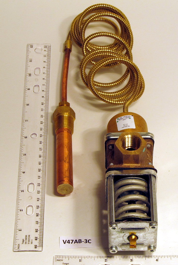 JOHNSON V47AB-3C. 1/2" TEMPERATURE ACTUATED WATER VALVE 115-180F - HVAC ...